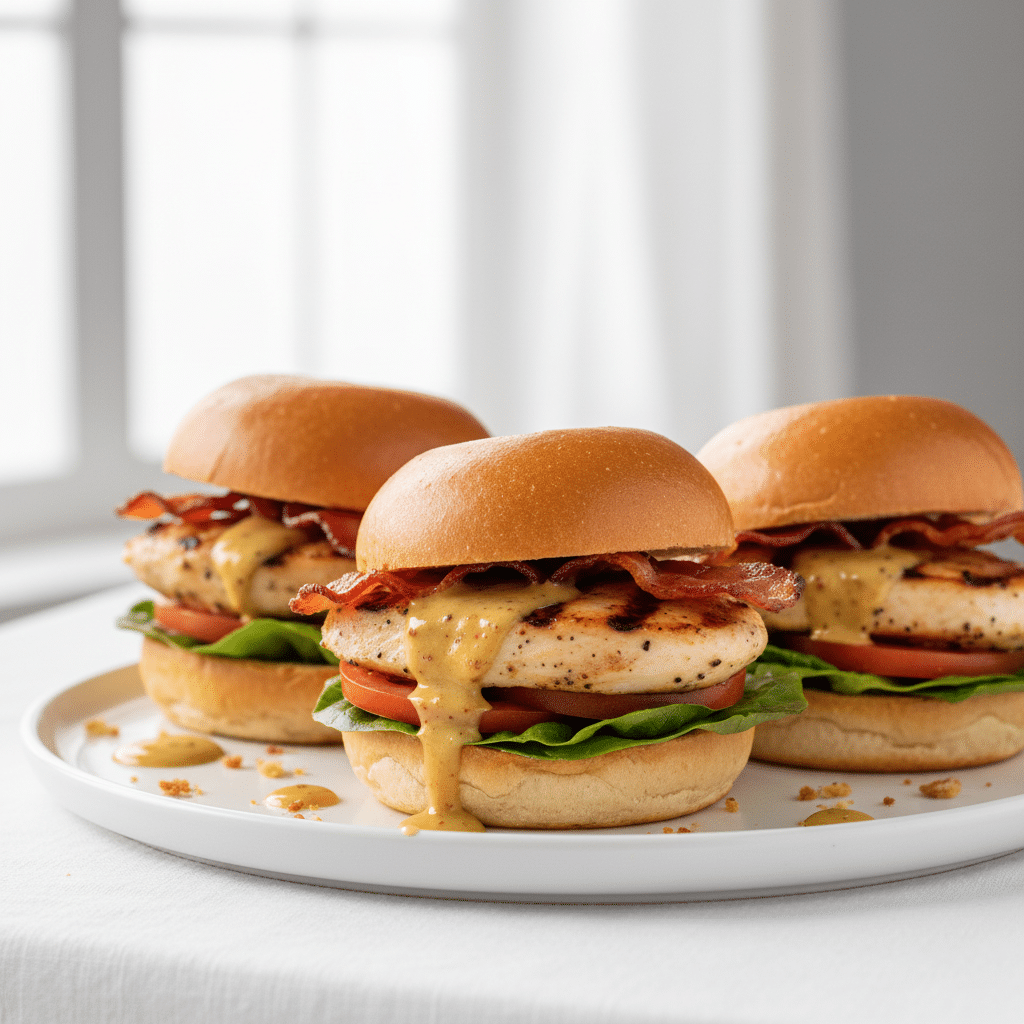 Honey Mustard BLT Chicken Sliders Recipe - Party Food