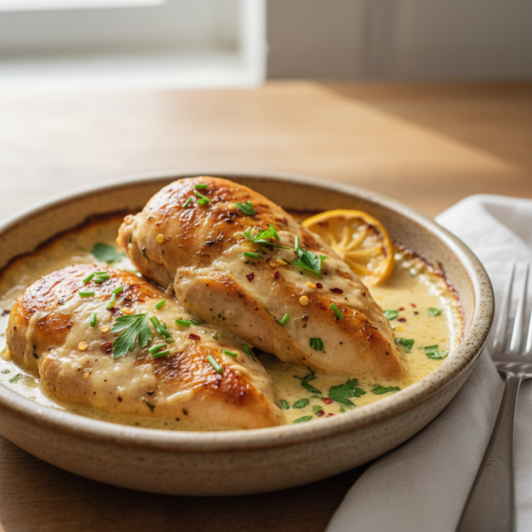 Juicy Creamy Baked Chicken Breast Recipe