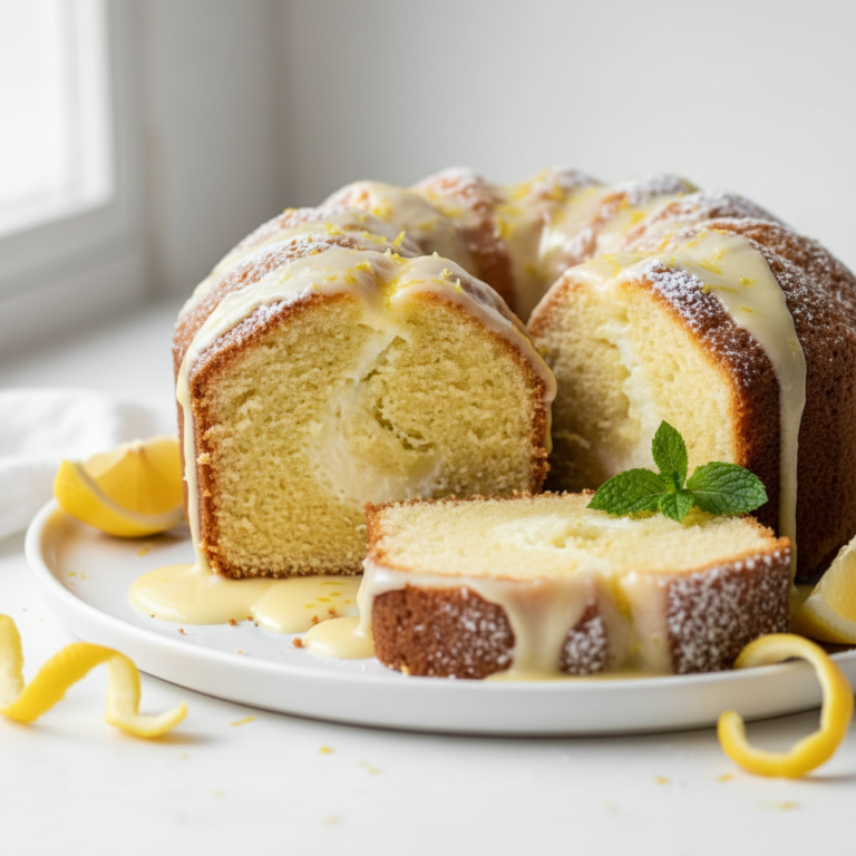 Moist Lemon Cream Cheese Pound Cake Recipe