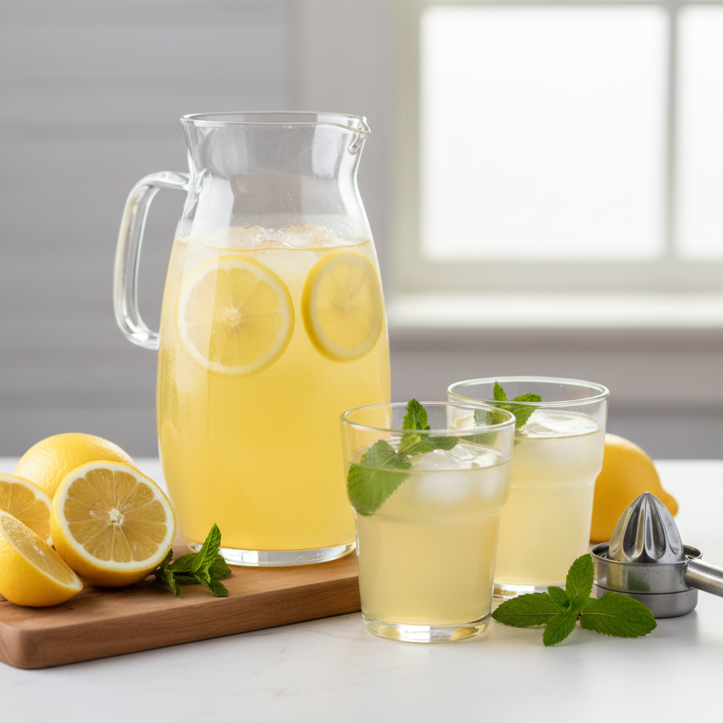Classic Fresh Homemade Lemonade Recipe