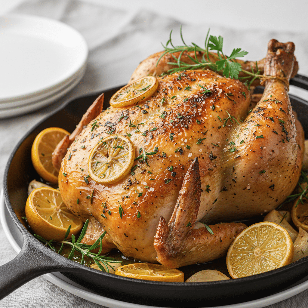 Juicy Lemon Herb Roasted Chicken