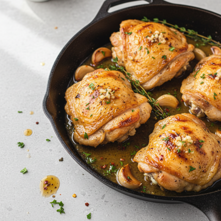 Easy Garlic Butter Chicken Thighs Recipe