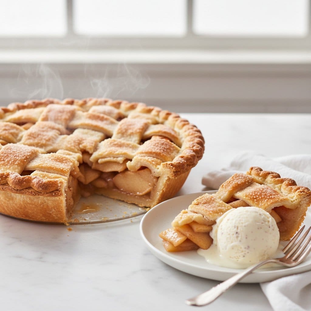 Classic Apple Pie Recipe (Flaky Crust, Juicy Cinnamon Apples)