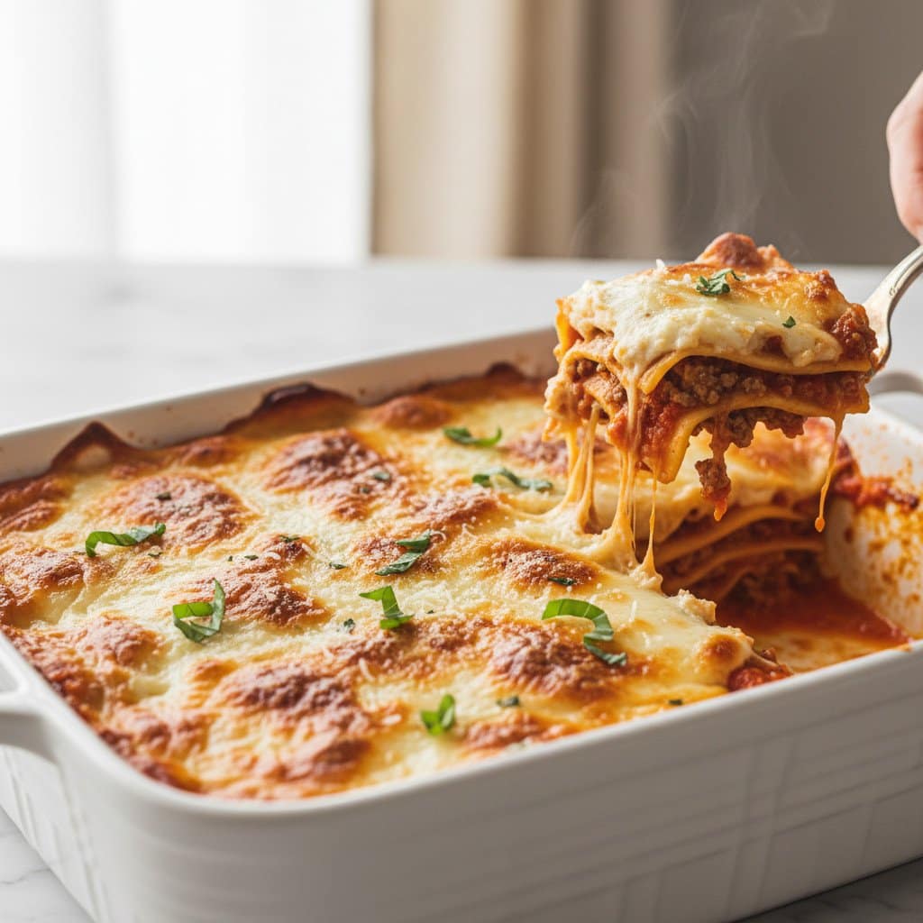 Classic Lasagna Recipe (Cheesy Layers and Rich Meat Sauce)